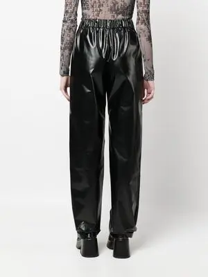 KASSL EDITIONS High-shine Straight-leg Trousers