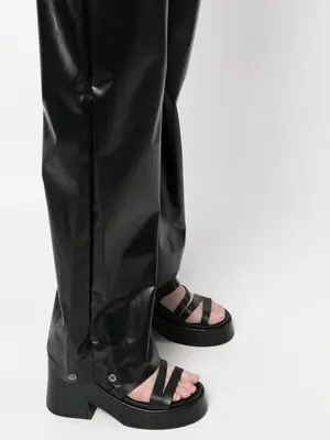 KASSL EDITIONS High-shine Straight-leg Trousers