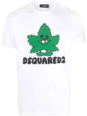 Dsquared2 Cartoon And Logo Print T-shirt - White