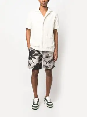 MSGM Graphic-print Track Shorts