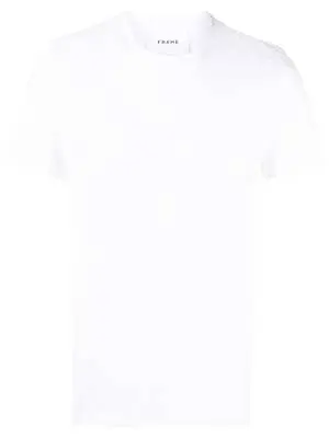 FRAME Plain Round-neck T-shirt - White
