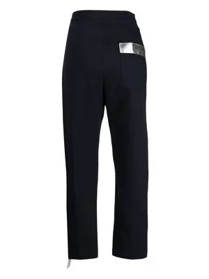 MADISON MAISON Laminated-band Cotton Trousers - Blue