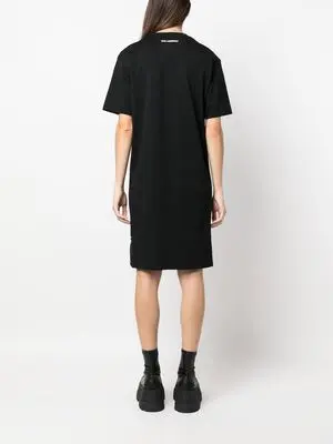 Karl Lagerfeld Signature Hem Organic-cotton Dress