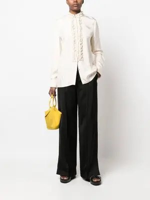JIL SANDER Ruffle-trim Blouse - Neutrals