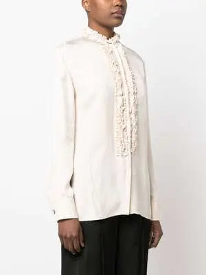 JIL SANDER Ruffle-trim Blouse - Neutrals