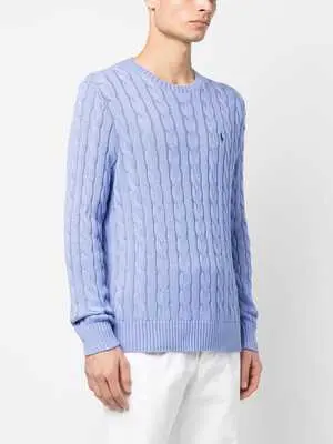 Polo Ralph Lauren Cable-knit Long-sleeved Jumper - Blue