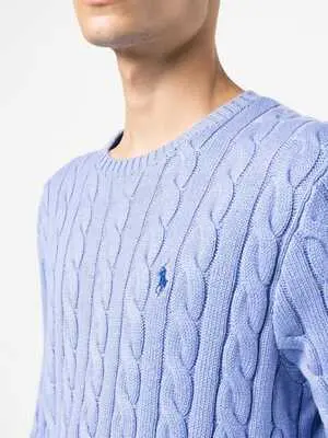 Polo Ralph Lauren Cable-knit Long-sleeved Jumper - Blue