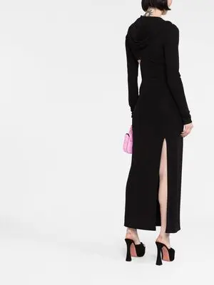 Versace Cut-out Hooded Maxi Dress