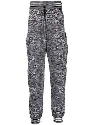 Amiri Bandana Knit Cotton Track Pants