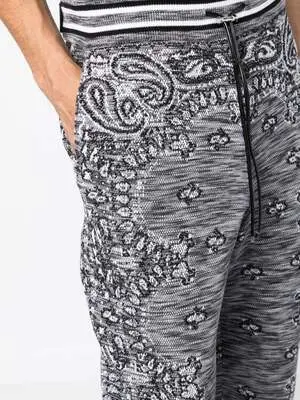 Amiri Bandana Knit Cotton Track Pants