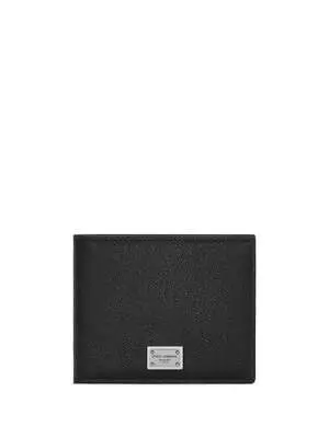 Dolce & Gabbana Logo-tag Leather Bifold Wallet - Black