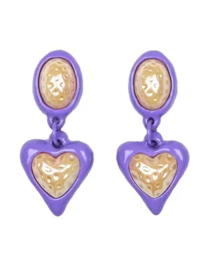JULIETTA Night Fever Drop Earrings - Purple