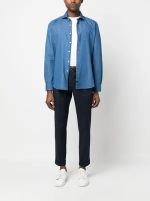 FAY Denim-effect Shirt - Blue