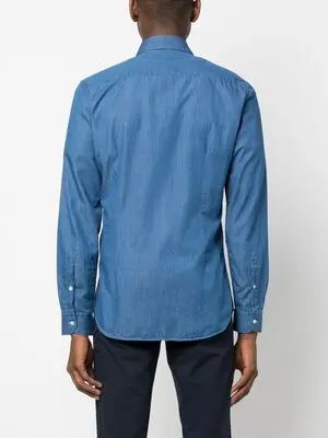 FAY Denim-effect Shirt - Blue