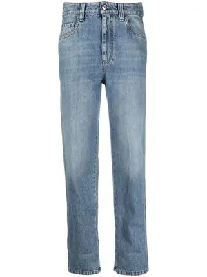 Brunello Cucinelli High-rise Straight-leg Jeans
