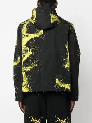 PLEIN SPORT Graphic-print Zip-up Hooded Jacket - Black