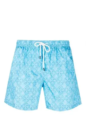 Fedeli Habibi Print Swim Shorts - Blue