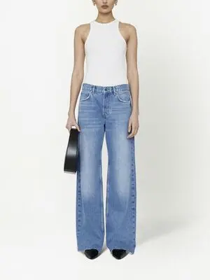 ANINE BING Hugh Wide-leg Jeans - Blue