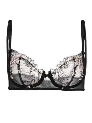 GILDA & PEARL Lace Silk Bra - Black