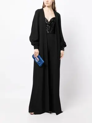 Elie Saab Cape-detail Sequined Jumpsuit