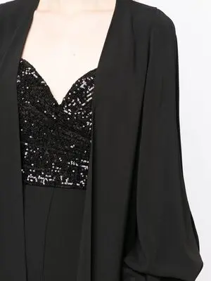 Elie Saab Cape-detail Sequined Jumpsuit