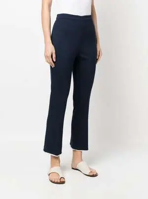 TWINSET Pearl-embellished Cropped Trousers