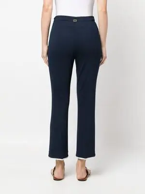 TWINSET Pearl-embellished Cropped Trousers
