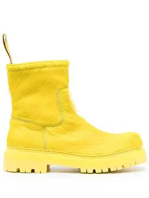 Camper Eki Calf-hair Ankle Boots - Yellow