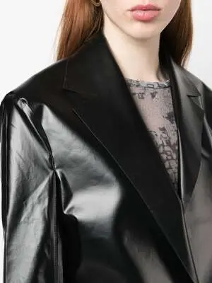 KASSL EDITIONS High-shine Single-breasted Blazer