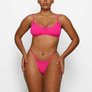 SKIMS Scoop Bralette | Black | 2xs | Fits Everybody Lace Neon Rose