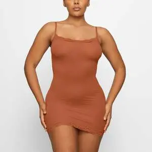 SKIMS Slip Dress | Black | 2xs | Fits Everybody Lace Bronze