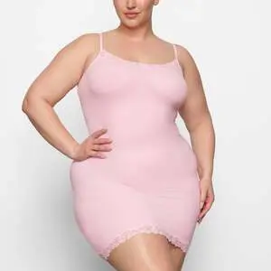SKIMS Slip Dress | Black | 2xs | Fits Everybody Lace Cherry Blossom
