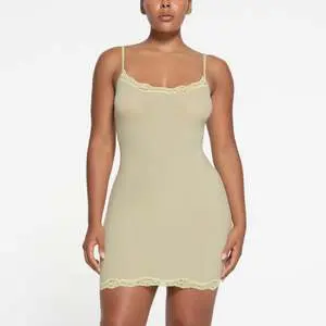 SKIMS Slip Dress | Black | 2xs | Fits Everybody Lace Sage