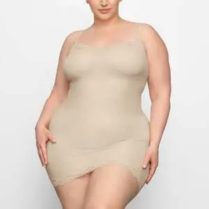 SKIMS Slip Dress | Black | 2xs | Fits Everybody Lace Sand