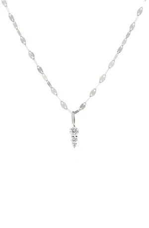 Lana Jewelry 14k Gold Diamond Spike Pendant Necklace - White Gold
