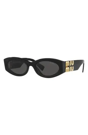 Miu Miu 54mm Rectangular Sunglasses - Black