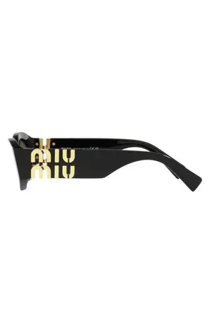 Miu Miu 54mm Rectangular Sunglasses - Black