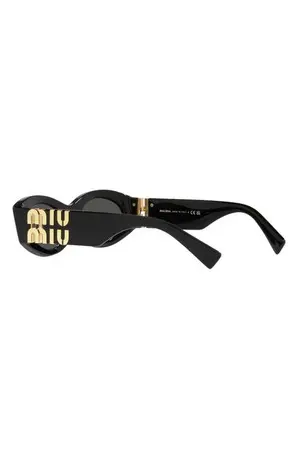 Miu Miu 54mm Rectangular Sunglasses - Black