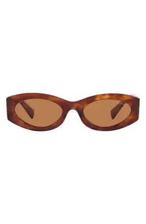 Miu Miu Miu Miu 54mm Rectangular Sunglasses Havana