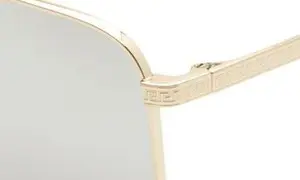 Versace 61mm Mirrored Aviator Sunglasses