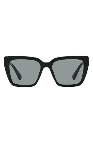 SWAROVSKI Swarovski 54mm Square Sunglasses Black