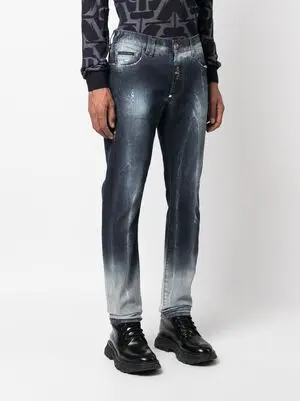 Philipp Plein Straight-leg Distressed Jeans