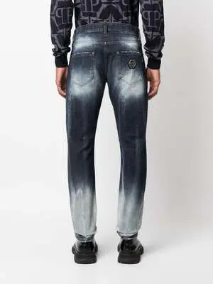 Philipp Plein Straight-leg Distressed Jeans