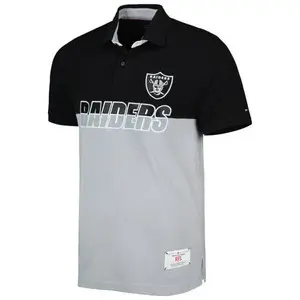 Tommy Hilfiger Black Las Vegas Raiders Color Block Polo