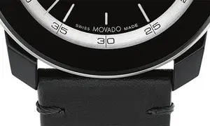 Movado Bold Tr90 Leather Strap Watch