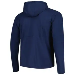 ANTIGUA Seattle Kraken Spikes Raglan Quarter-zip Hoodie - Navy