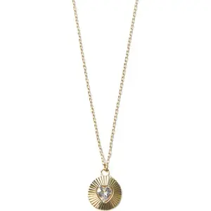 Argento Vivo Diamond Heart Pendant Necklace - Gold