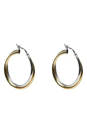 Argento Vivo Twisted Hoop Earrings - Gold/silver