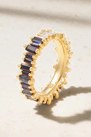 SUZANNE KALAN 18-karat Sapphire And Diamond Ring - Gold