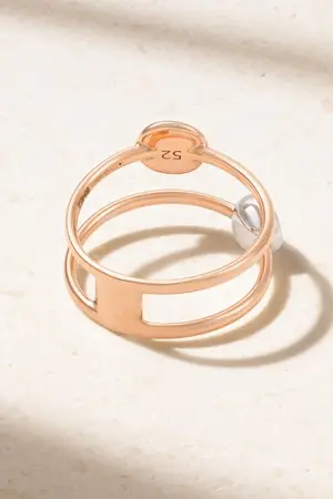 Pomellato 18-karat Rose And White Diamond Ring